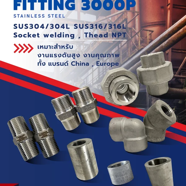 นิปเปิ้ลเกลียวสแตนเลส SUS304 3000P NPT - KOGU INDUSTRIES จำหน่าย หน้าแปลน วาล์ว น็อต สกรู ท่อ ...